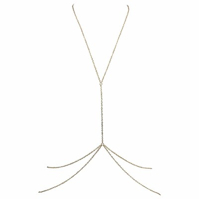 Womens Sexy Fashion Gold Body Belly Waist Chain Bikini Beach Harness ...