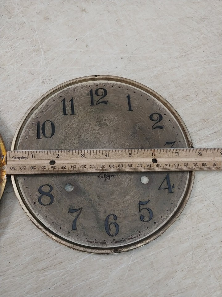 ANTIQUE LARGE GILBERT BANJO CLOCK DIAL & BEZEL NO GLASS | eBay