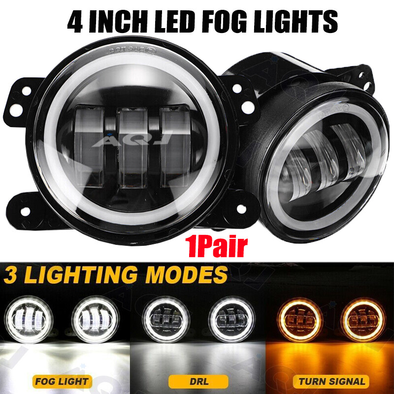 DOT Approved Fog Lights 4 Inch LED Fog Lights For Jeep Wrangler - DOT ...