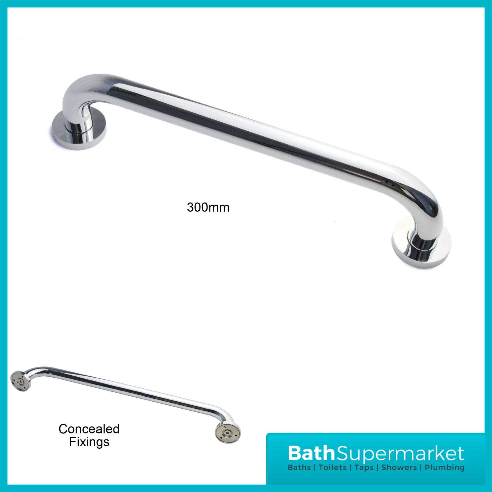 Chrome Home Bathroom Disability Handle Hand Rail Grab Safety Bars | eBay UK
