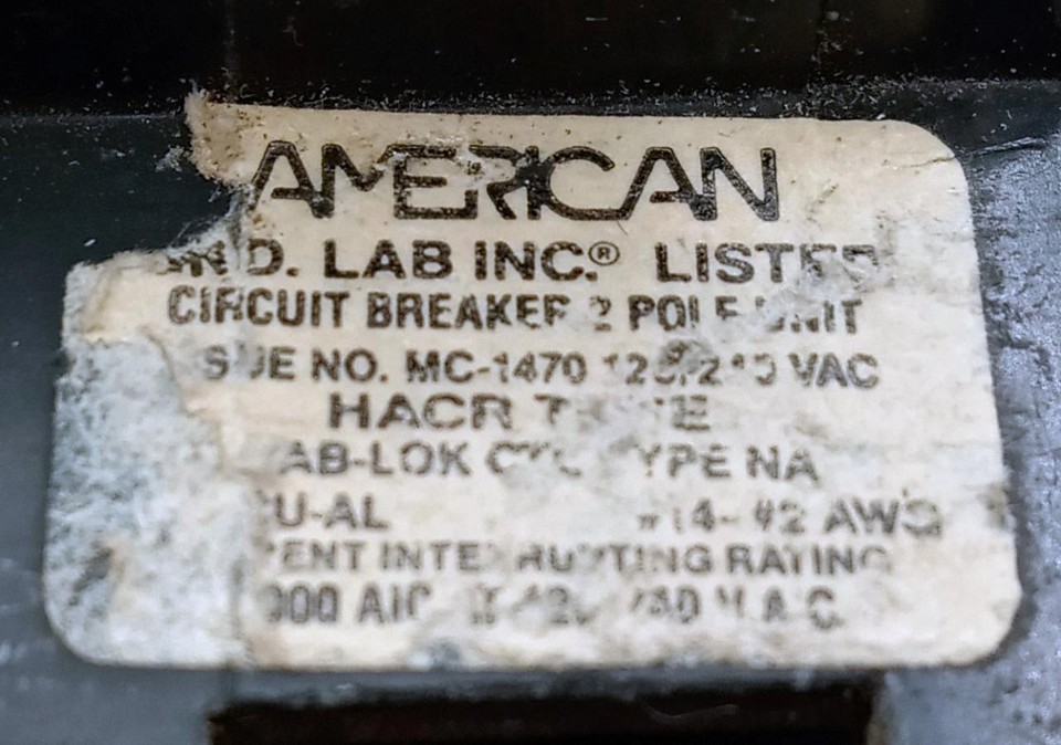 American NA250 2 Pole Circuit Breaker 50A 120/240VAC 1 PH Plug-In | eBay