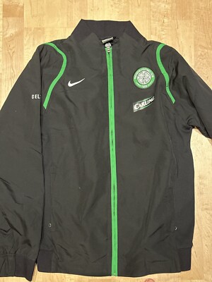 Nike Celtic FC Jacket Black Football Club Soccer Carling Zip Track Size ...