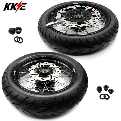 KKE 17" Motard Wheels Tires Set for Suzuki DR650SE 1996-2024 Supermoto ...