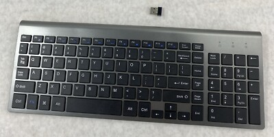 JoyAccess KB2US Slim Wireless Keyboard Gray with USB Dongle Receiver | eBay