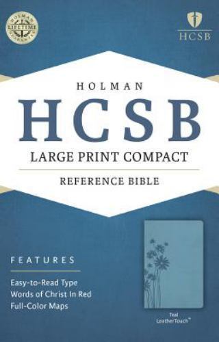 HCSB Large Print Compact Bible, Teal LeatherTouch by Holman Bible ...