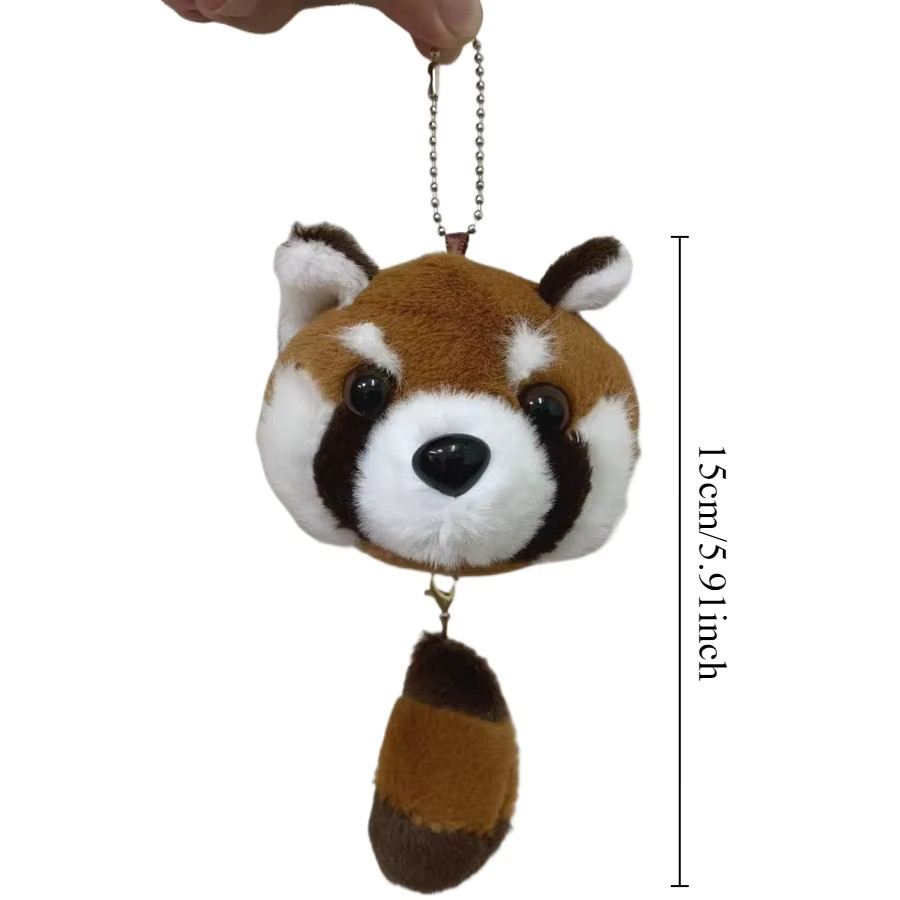Red Panda Plush Backpack Cute Plushie Doll Women Crossbody Fur Soft ...