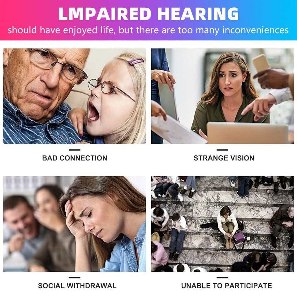 MiNi Digital Invisible Hearing Aids ITE Sound Voice Amplifier Enhancer ...