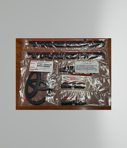 24-25 TACOMA SR5 4X4 MATTE BLACK EMBLEM OVERLAY SET OEM TOYOTA PT948 ...