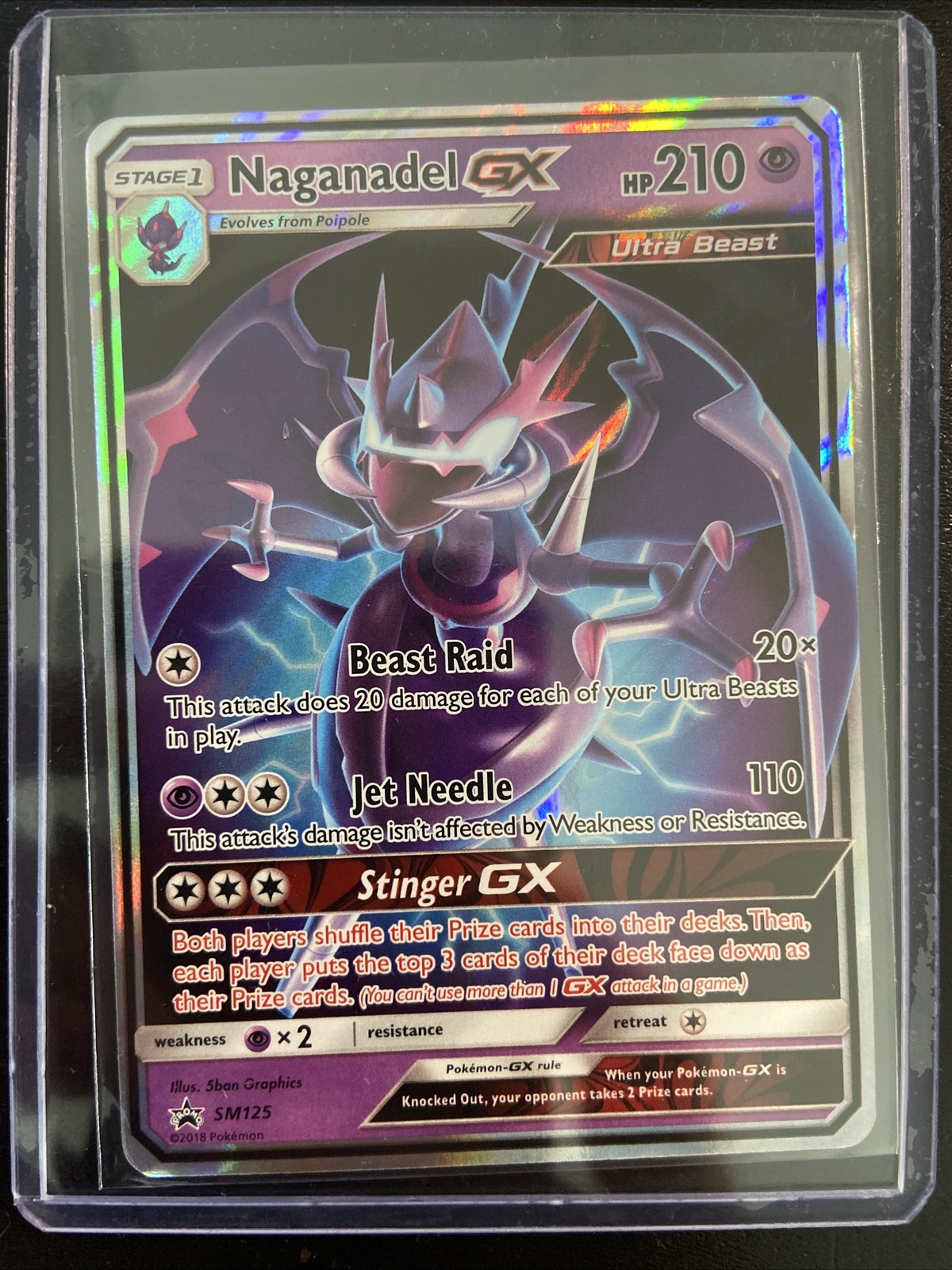 Naganadel GX SM125 Black Star Promo Holo Pokémon TCG Card Near Mint B1 ...