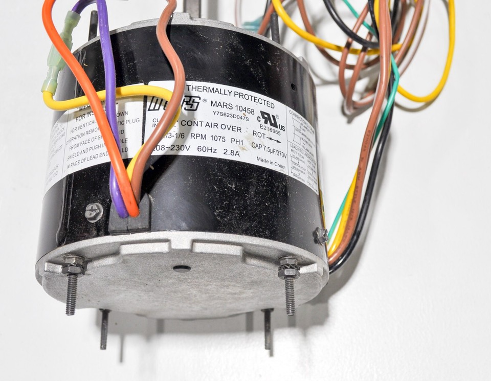 Mars 10458 Condenser Fan Motor ISPD 1075 RPM 208/230 VAC | eBay
