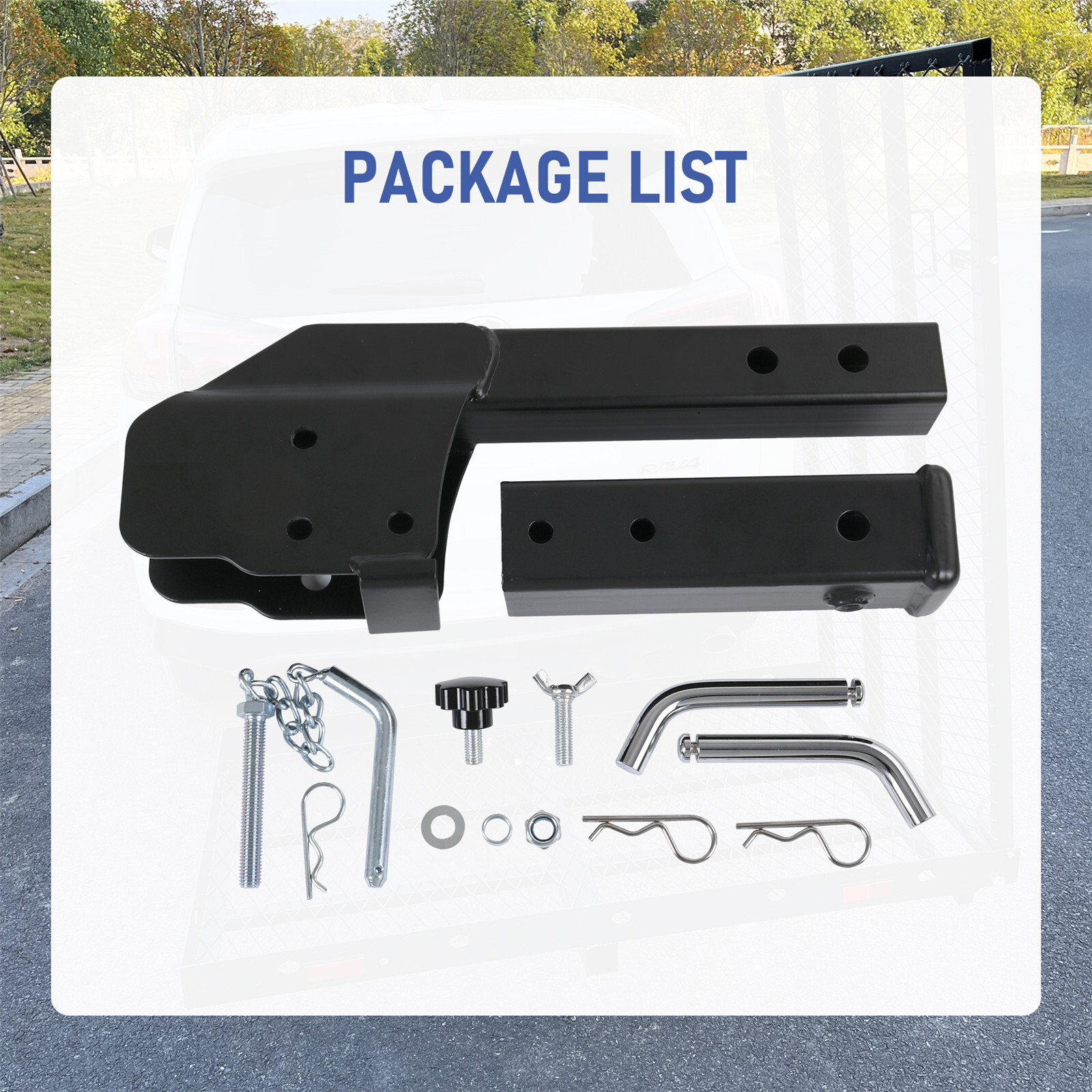 2" New Folding Trailer Hitch Shank Mount Cargo Wheelchair Carrier ...