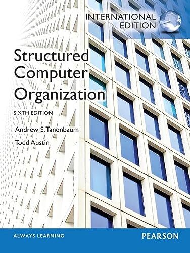 Structured Computer Organization. by Andrew S. Tanenbaum Paperback ...