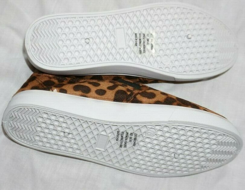 NWT Women's Leopard Animal Print BOBBIE BROOKS Slip On Sneakers Shoes ...