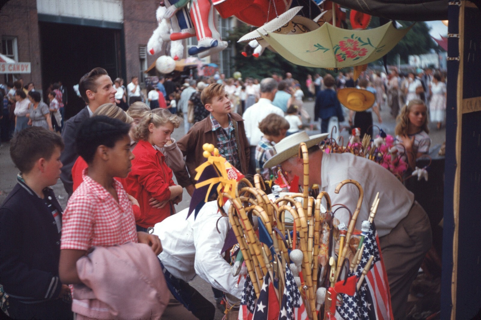 1950s Kids Carnival Games Prizes Fair Carny Vintage 35mm Red Border ...