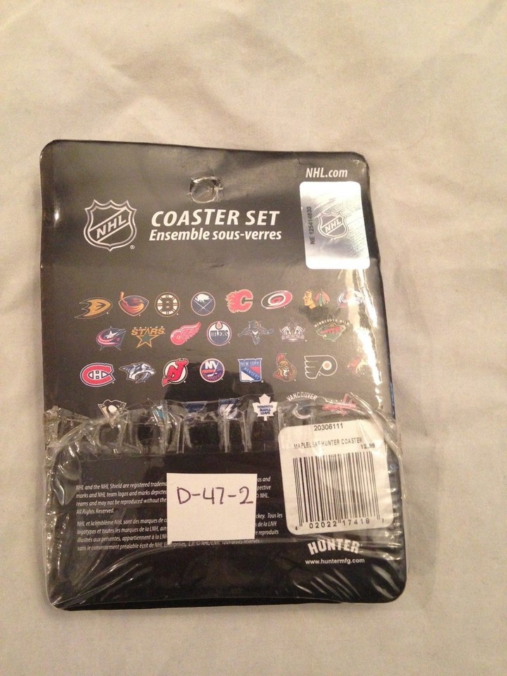 Toronto Maple Leafs NEW Hunter Coaster Set of 4 . NHL Hockey Drink ...