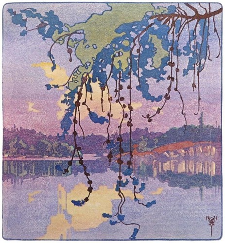 Evening [Woodcut] – Walter J. Phillips – 1927 – Canadian Landscape Art ...