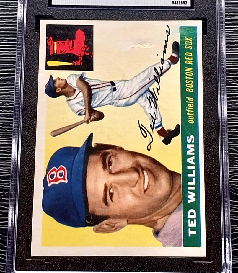 1955 TOPPS TED WILLIAMS BASEBALL CARD #2 *CENTERED* *NICE CORNERS* SGC ...