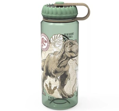 JURASSIC WORLD JURASSIC PARK Victory Chug Green T-Rex Water Bottle, 36 ...