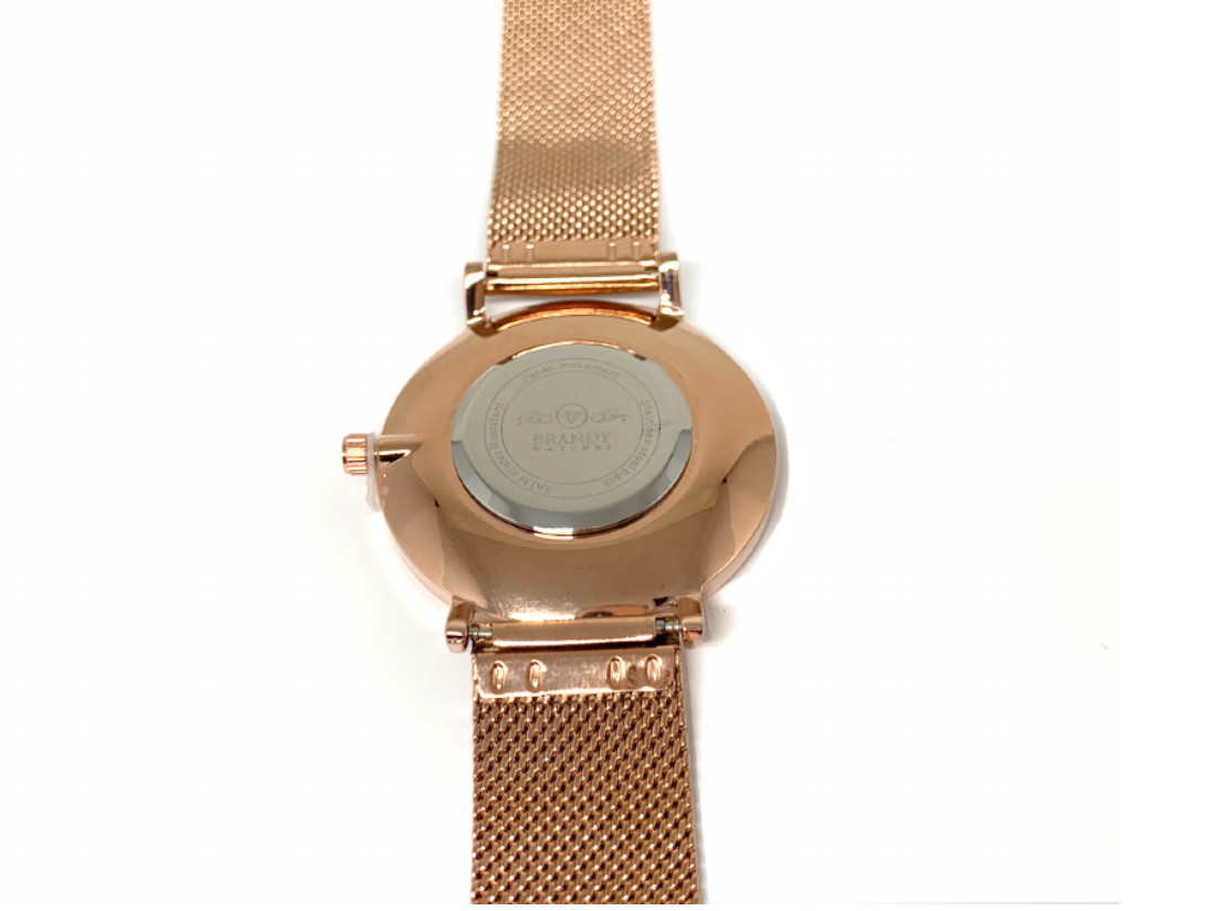 Brandy Watches® Mens 18K Rose Gold Plated Stylish Leather Band Watch | eBay