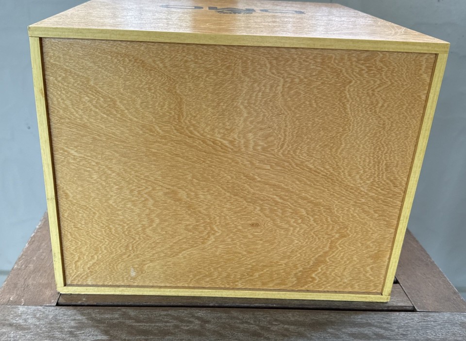 Vintage DMC Thread Floss Wooden Wood 3 Drawer Box Embroidery Storage W ...