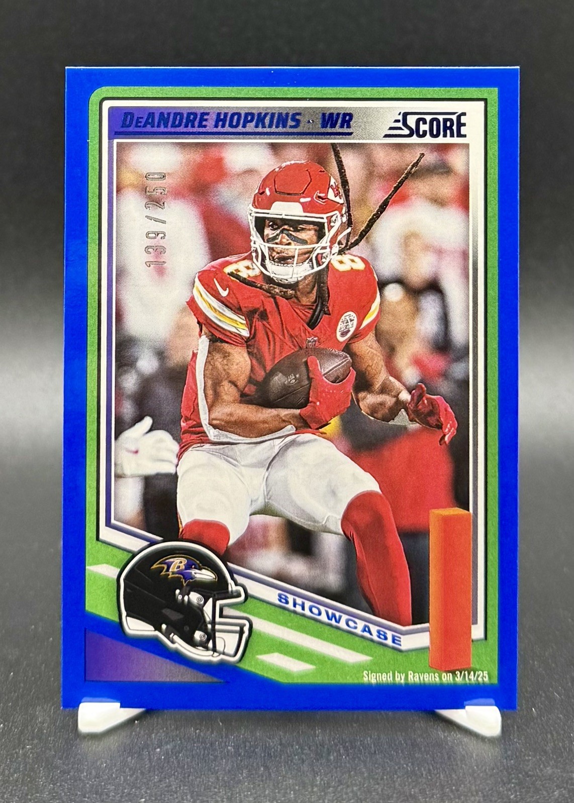 2025 Score DeAndre Hopkins #133 Blue Showcase /250 Ravens | eBay