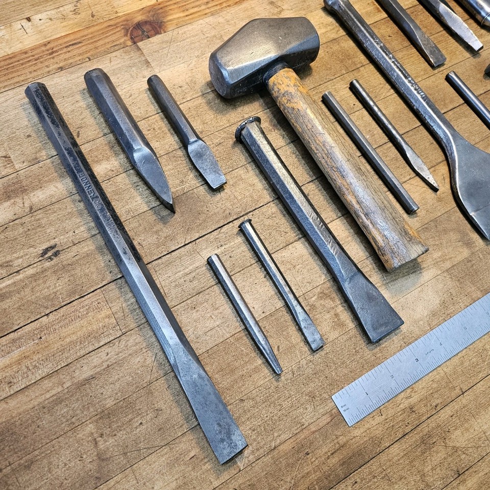 Blacksmith Tools FORGE ANVIL CHISELS Shaping Forging Tools Hammers ...