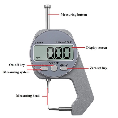 LCD Screen Digital Thickness Gauge for Accurate Measurement of Curved ...