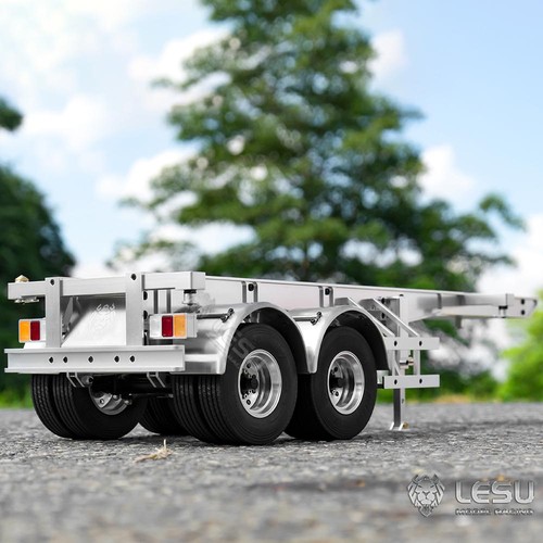 LESU 2Axles 20 Feet Metal Box Container Trailer 1/14 RC Car Tractor ...