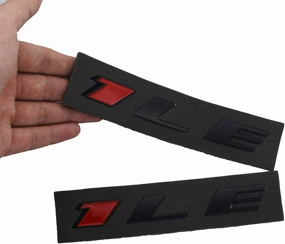 2X 1LE Emblem Badge 3D Nameplate Fit for 2010-15 Camaro 1LE (Black Red ...