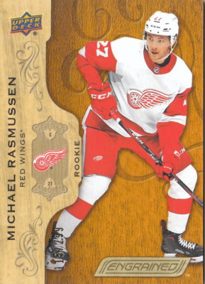 18/19 2018/19 Engrained Base Card #54 Michael Rasmussen Red Wings /299 ...