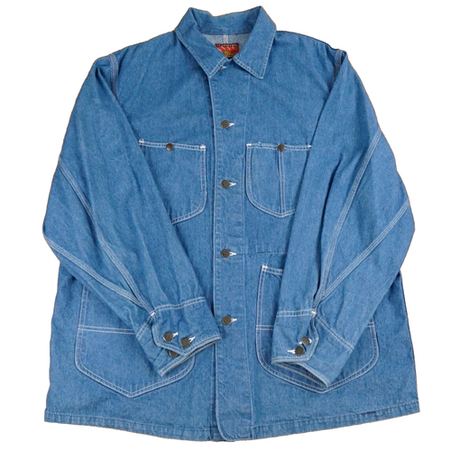 Denim Engineer Jacket Men Large Blue VTG Railroad Chore H.W. Carter ...