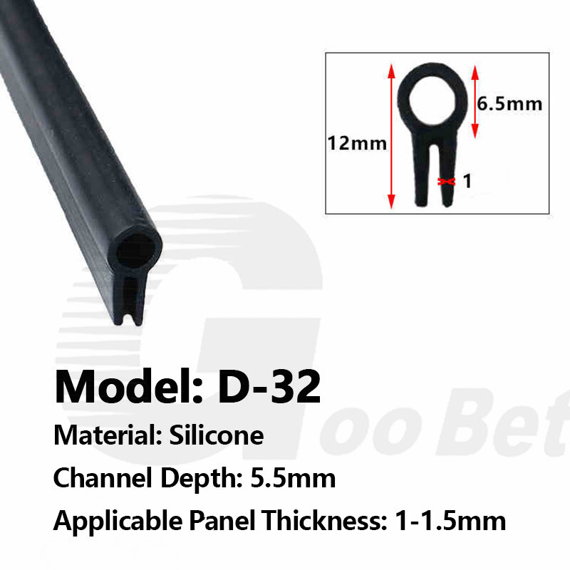 Car Finned Rubber Edge Trim Seal U Profile Van Boat Truck Door Bonnet ...