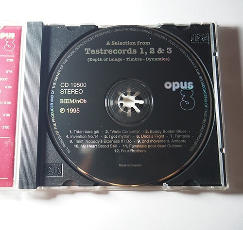 OPUS 3 A Selection From Test-Records 1, 2, & 3 CD 19500 RARE! 1995 ...