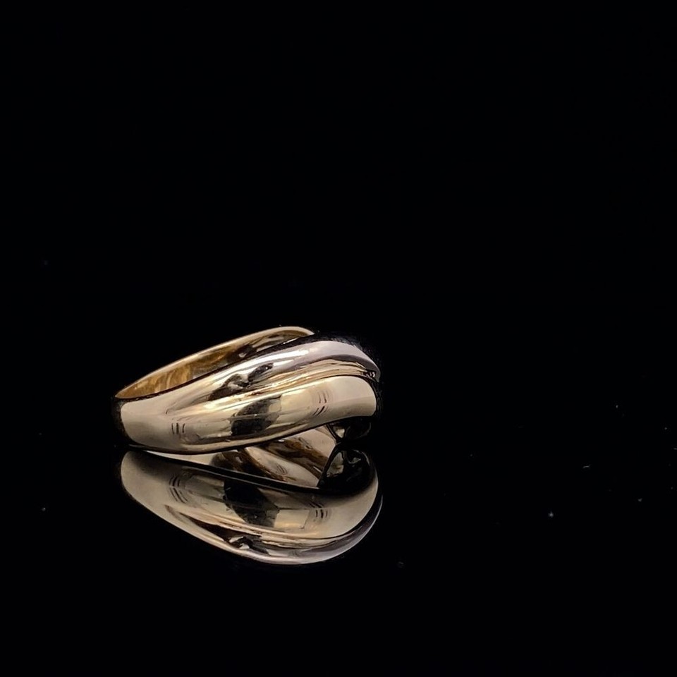 CHIMENTO ITALY 18K Yellow White Gold Womens Modern Cross Twist Ring ...