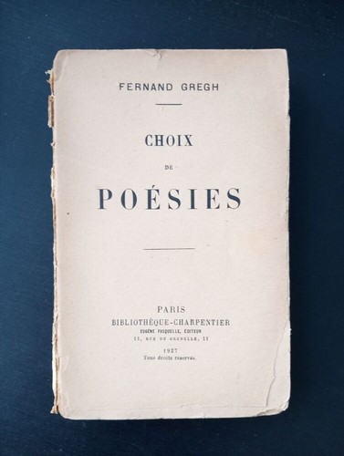 Choix de poésies | Fernand Gregh | Etat correct | eBay