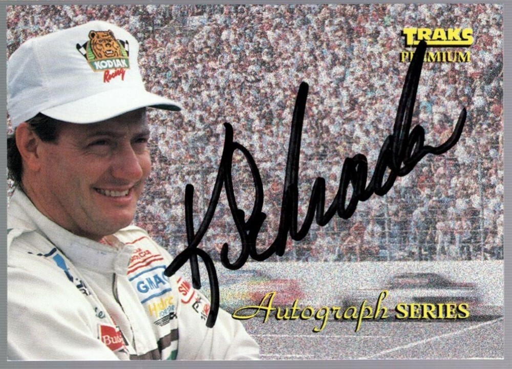 KEN SCHRADER /3500 NASCAR ON CARD AUTO SP #A11 SP 1994 TRAKS PREMIUM ...