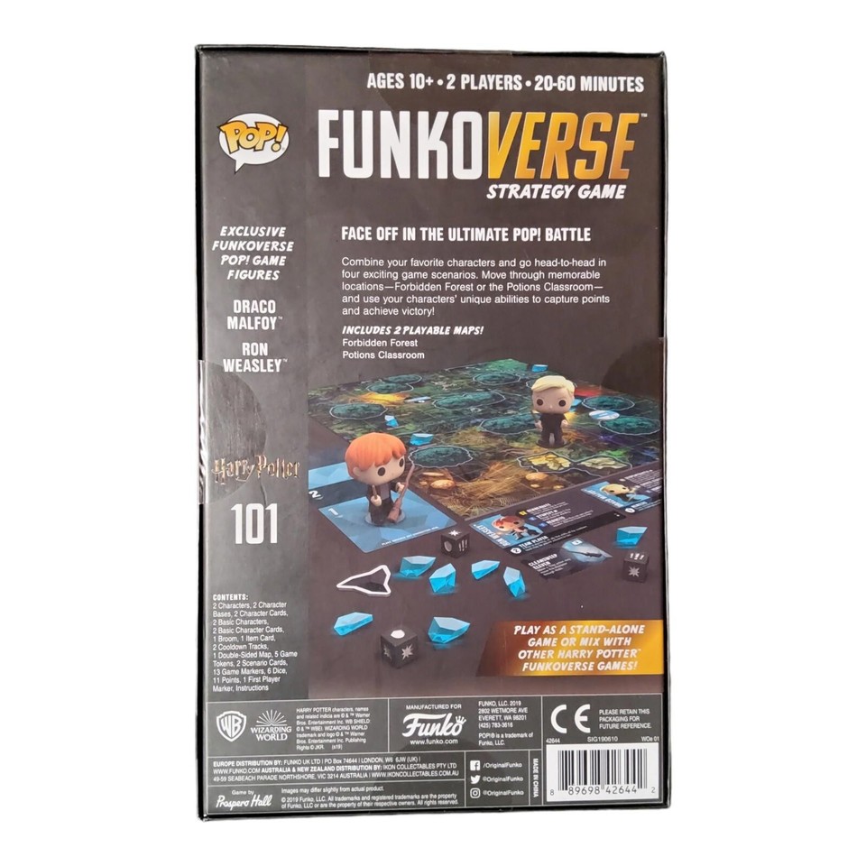 Funko Pop! Funkoverse Harry Potter Strategy Game Draco Malloy Ron ...
