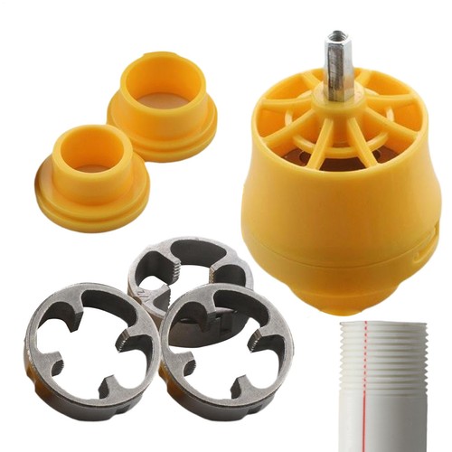 PVC Pipe Threader Set NPT Round Die Manual Plumbing Hand Tool for DIY ...