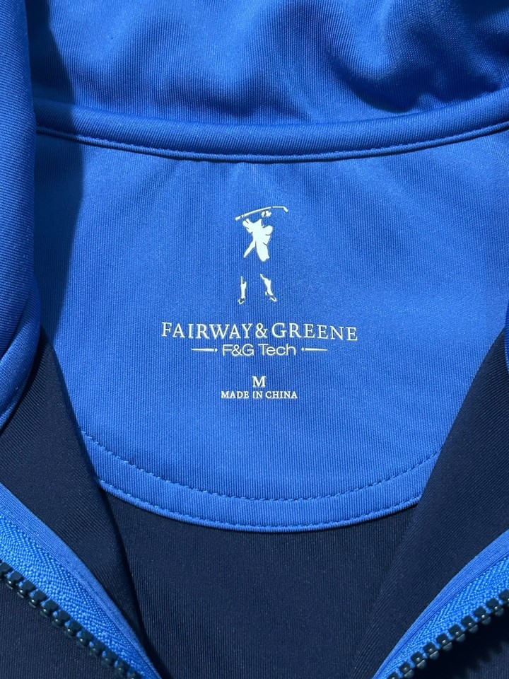 Fairway & Greene Winged Foot Golf Club Quarter Zip Vest Mens Medium EUC ...