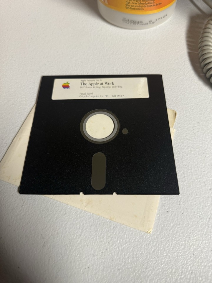 Apple At Work II IIe IIc vintage computer software Floppy Tested See ...