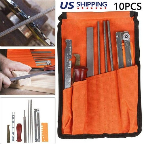 10X Chainsaw Sharpening Kit File Filing Chain Sharpen Saw Files Hand ...