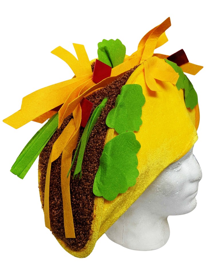 Taco Hat Mexican Food Fiesta Party Costume Cap Mexico Spanish Halloween ...