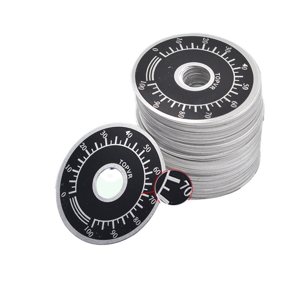 Aluminum Control Knob Face Plates 60mm 10mm Hole 5-Pack Potentiometer ...