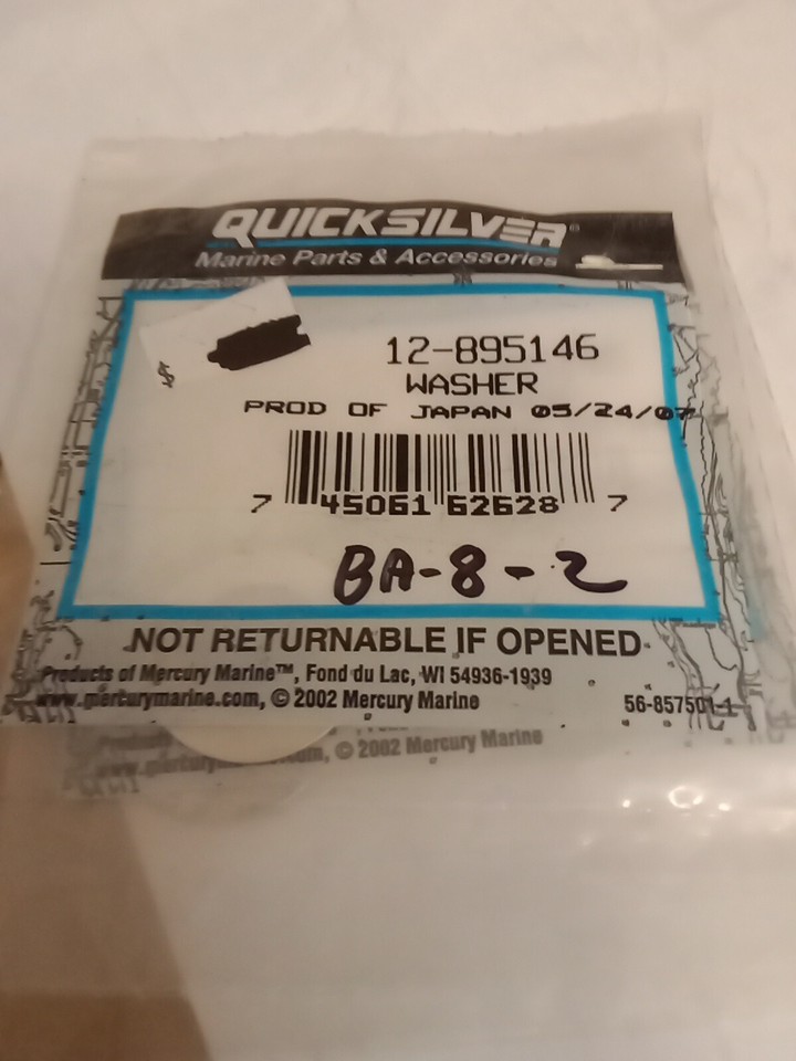 12-895146 QUICKSILVER "WASHER" GENUINE OEM BOAT PARTS | eBay