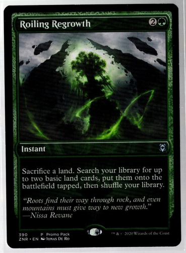 Roiling Regrowth 390 Promo Pack Uncommon Zendikar Rising MTG Near Mint ...