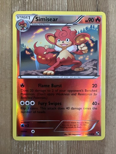 Pokémon TCG Simisear Black and White 22/114 Reverse Holo Uncommon NM | eBay