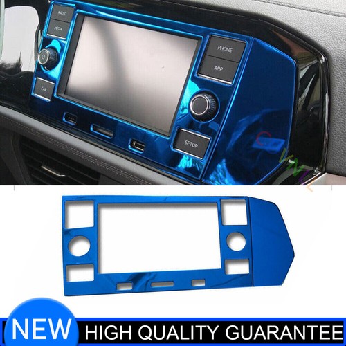 For Volkswagen Jetta Mk7 19-22 Blue Steel GPS Navigation Panel Frame ...