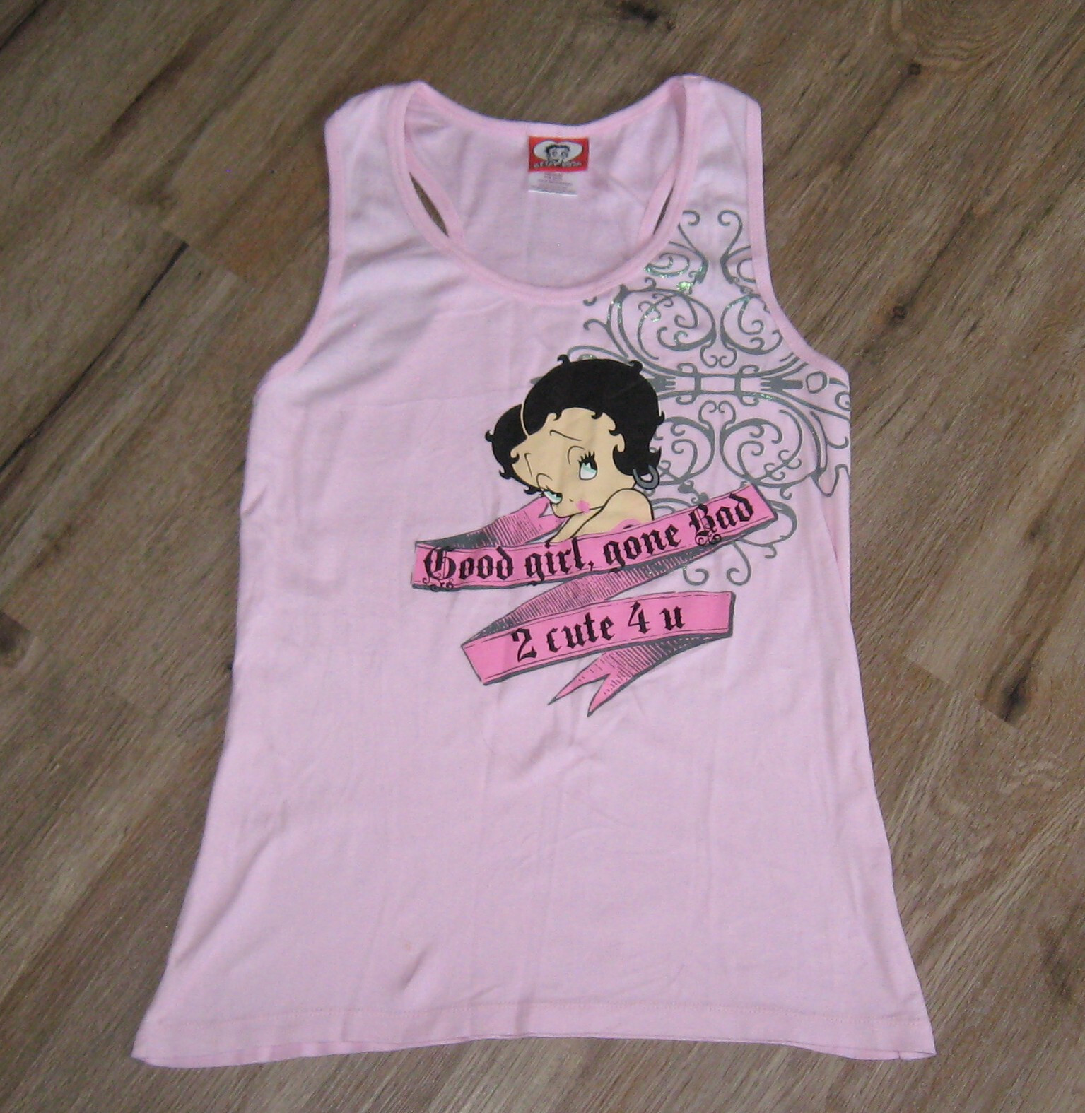 2 cute 4 u BETTY BOOP Good Girl, Gone Bad pink TANK T… - Gem