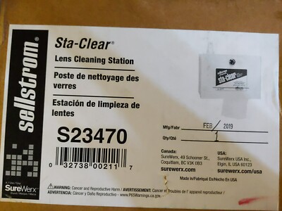 Sellstrom Sta-Clear Lens Cleaning Station Kit S23470 #D2 | eBay