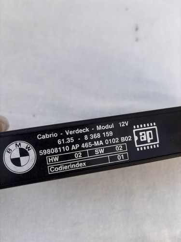 1992-1999 BMW E36 328 318 M3 325 CONVERTIBLE FOLDING TOP ROOF CONTROL ...